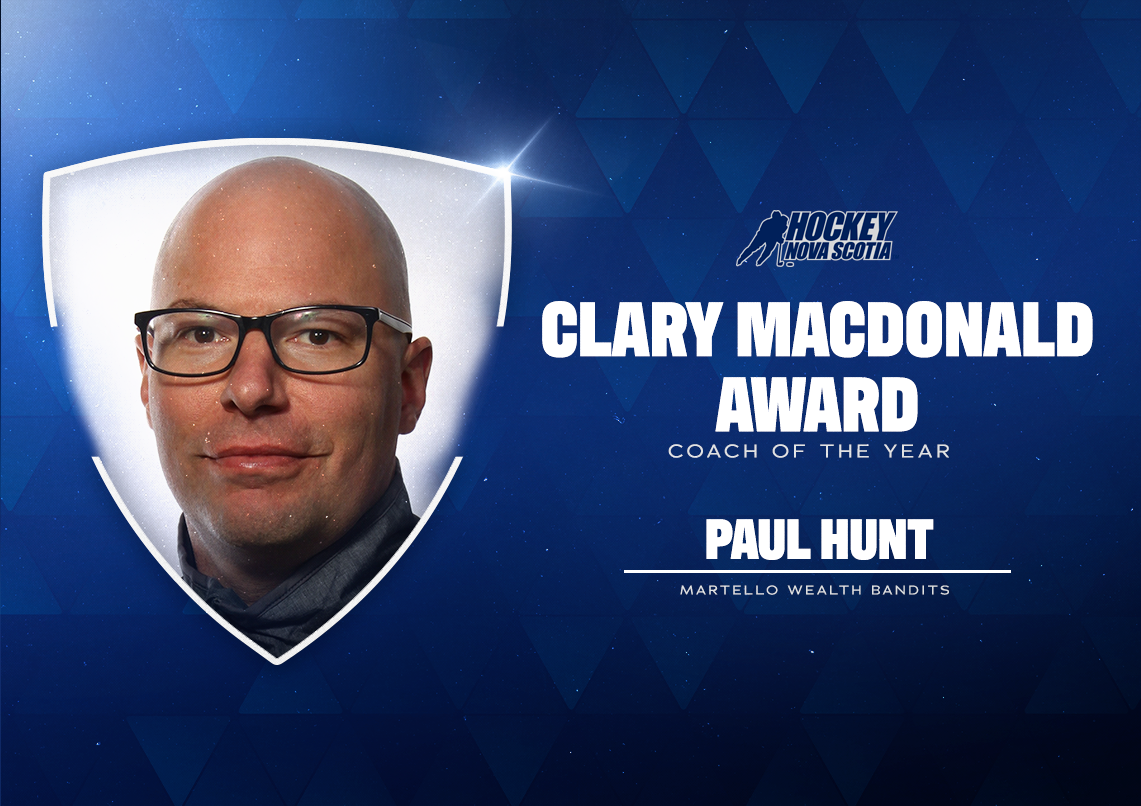 HUNT WINS 2024 CLARY MACDONALD AWARD | Hockey Nova Scotia