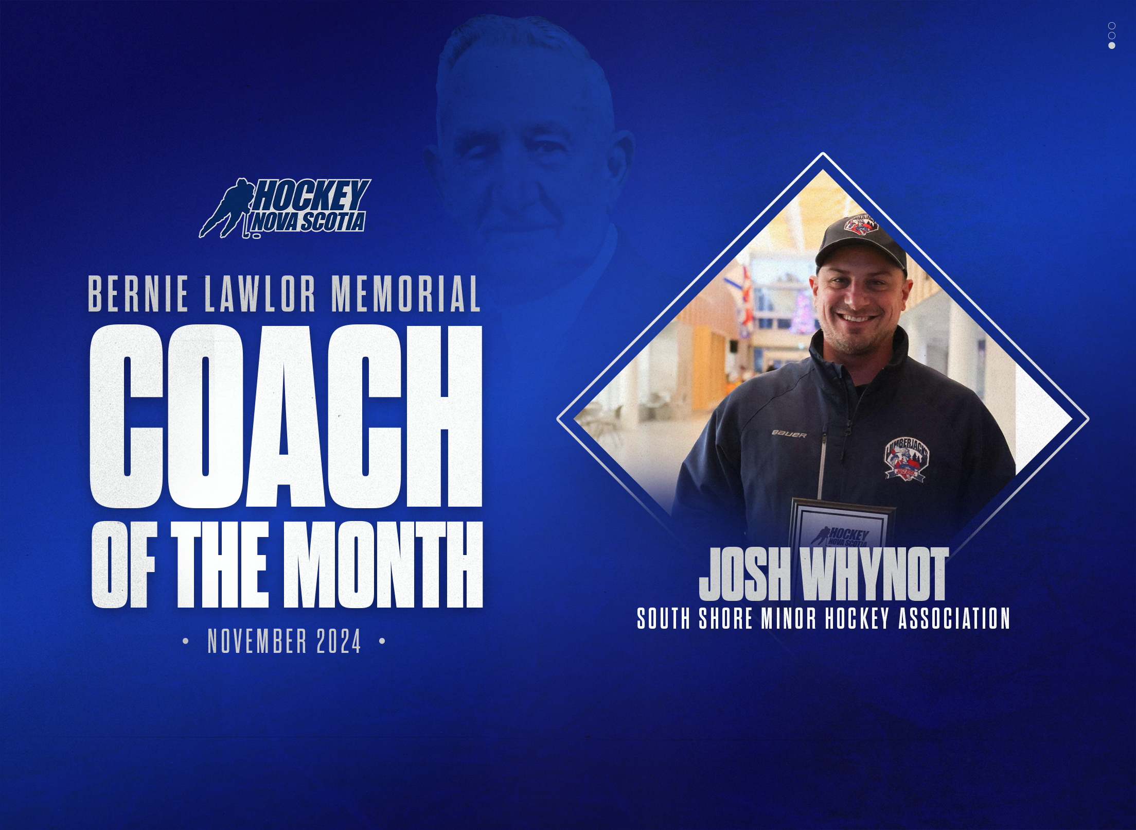 WHYNOT RECEIVES BERNIE LAWLOR AWARD | Hockey Nova Scotia